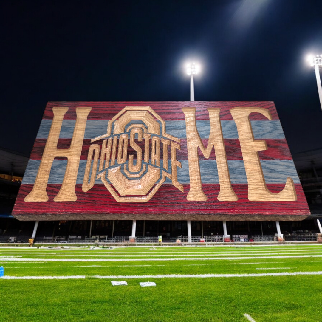 College Team Wall Decor, Ohio State Home Sign – Triple N Woodworking